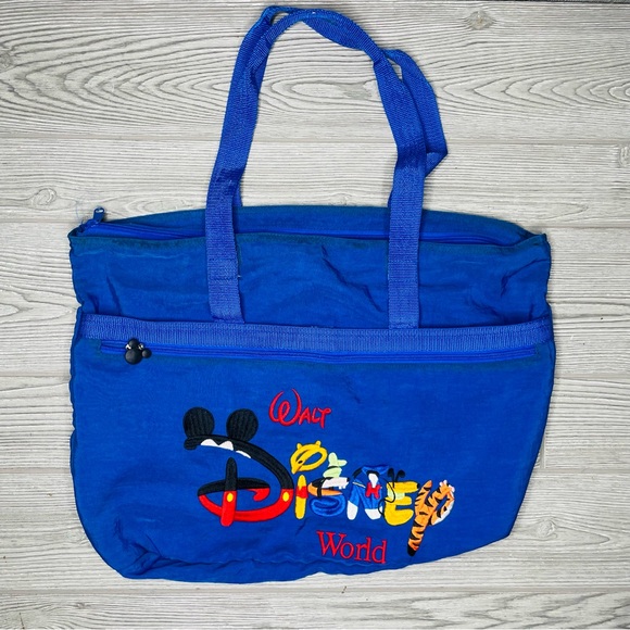 Disney | Bags | Vintage 200s Disney Embroidered Cartoon Bag Blue Rare ...